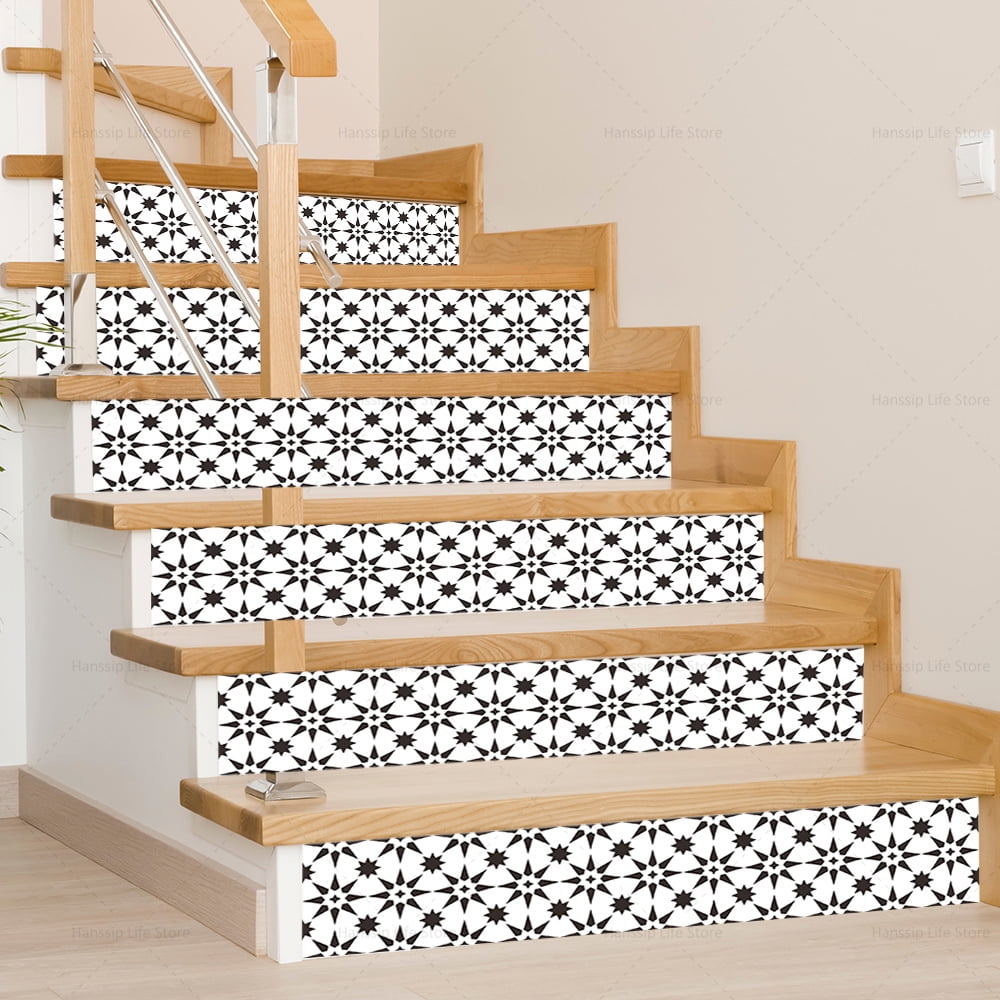6Pcs/13Pcs Stair Stickers Self Adhesive Staircase Sticker for Stairway ...