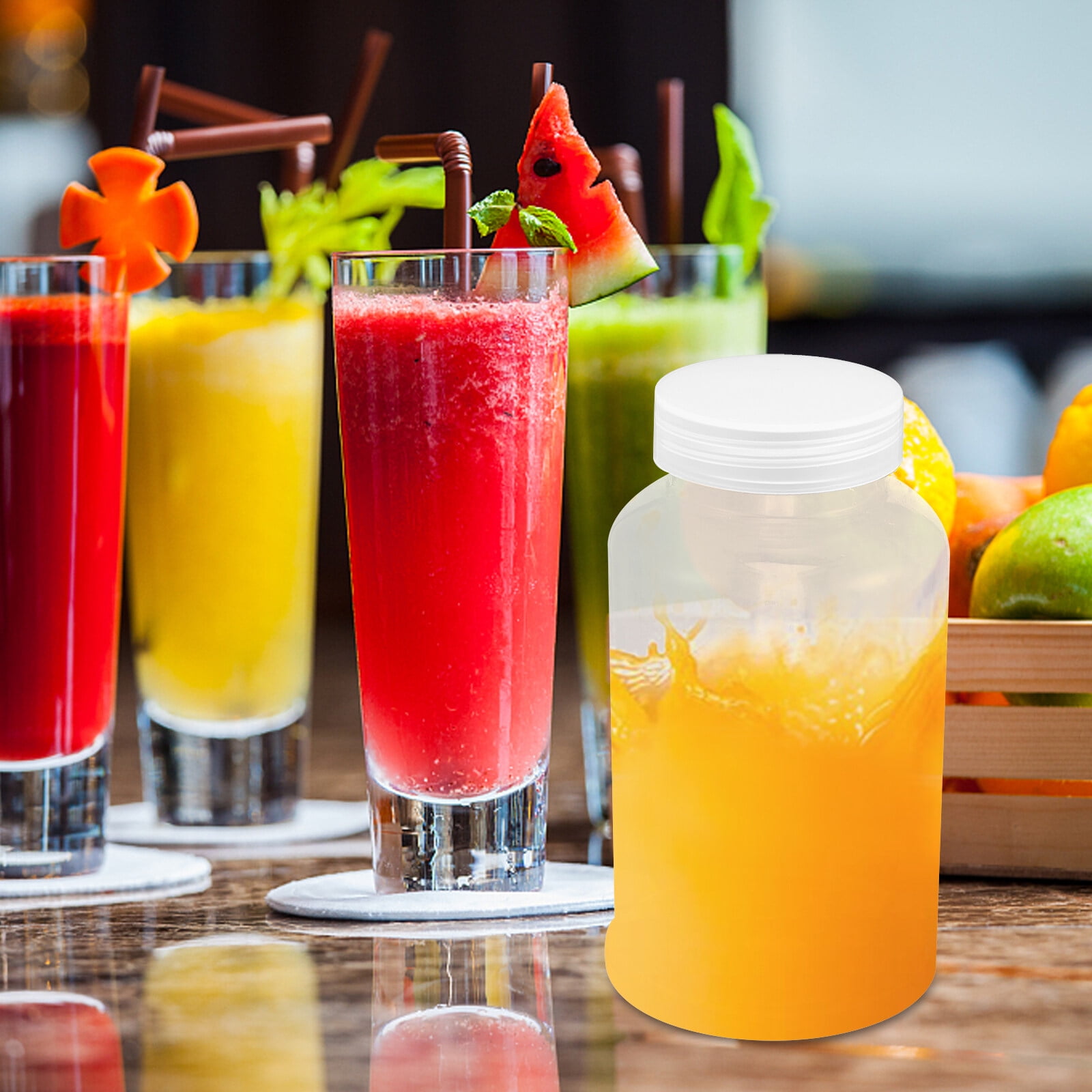 6Pcs 16oz 500ml Polypropylene Wide Mouth Reagent Bottle Plastic Sample ...