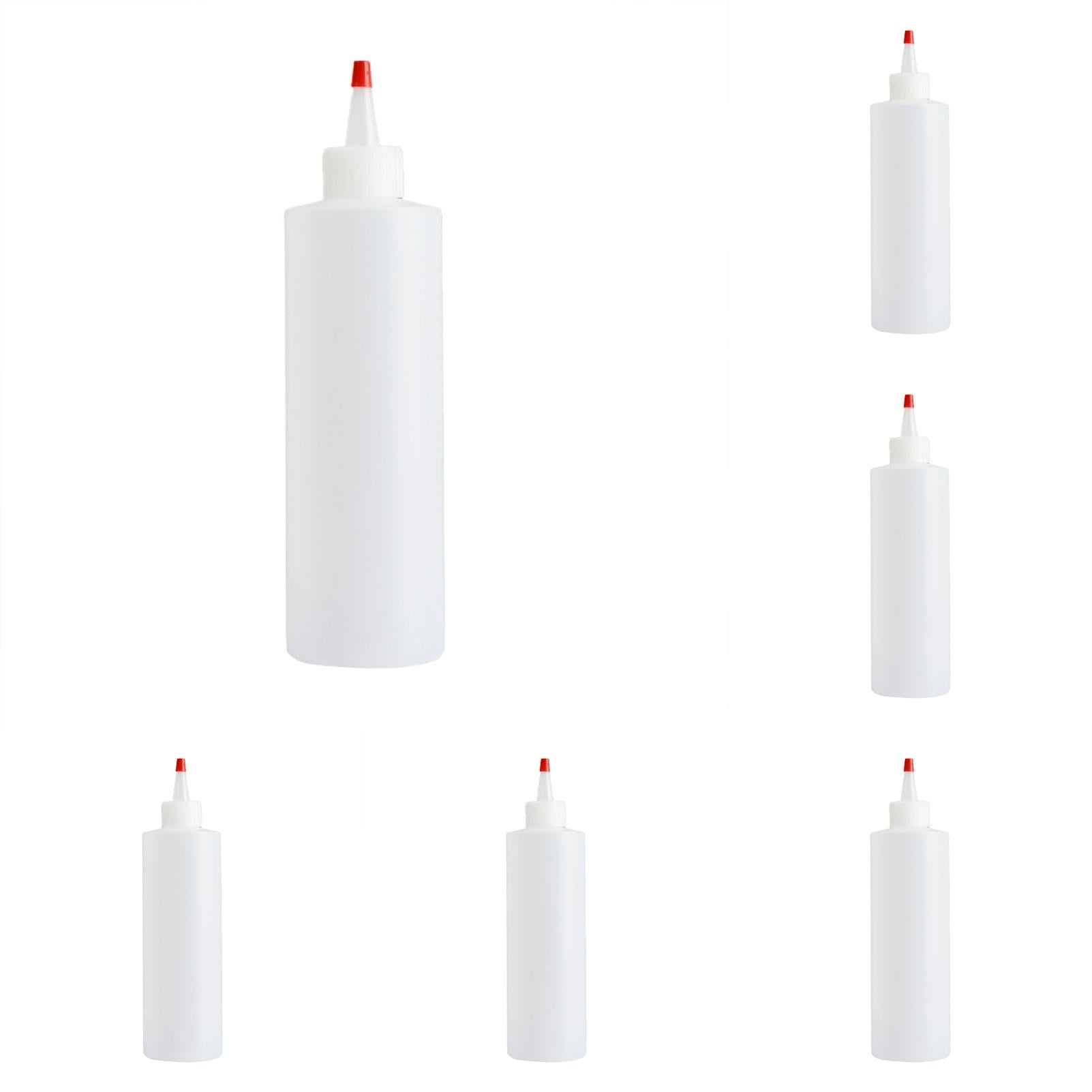 6Pcs 16oz Clear Plastic Condiment Squeeze Bottles, Empty Squirt Bottle ...