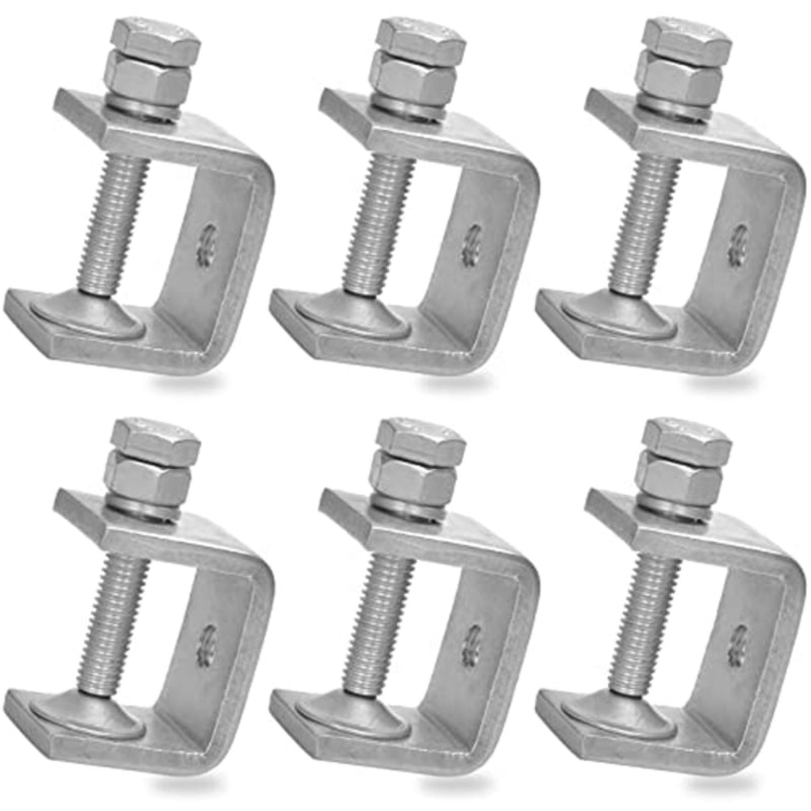 6 Pcs 1 Inch Stainless Steel Small C-Clamp for Woodworking, Heavy Duty ...