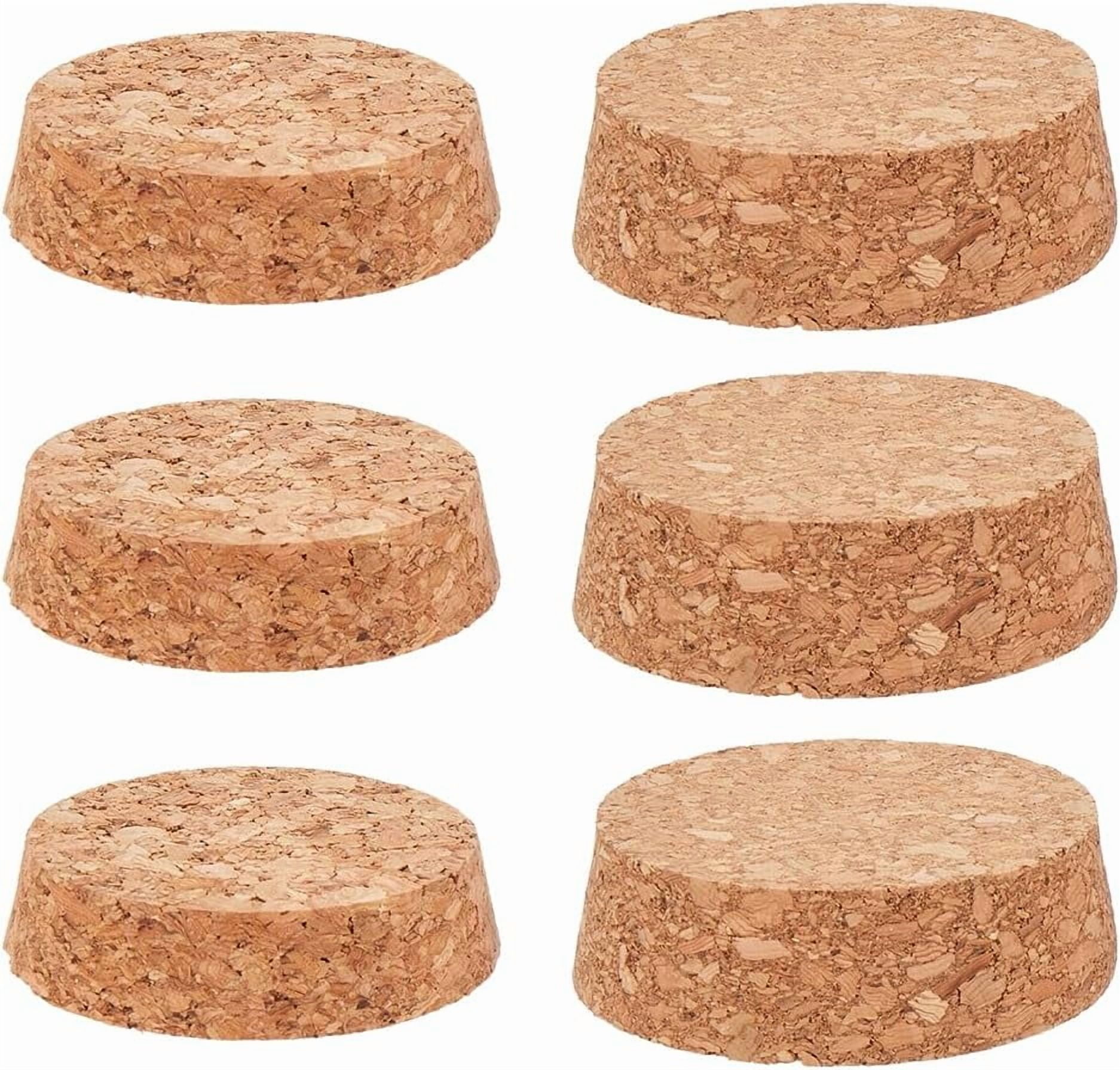6Pcs 2 Sizes Wine Bottle Corks Large Wooden Tapered Cork Plugs ...