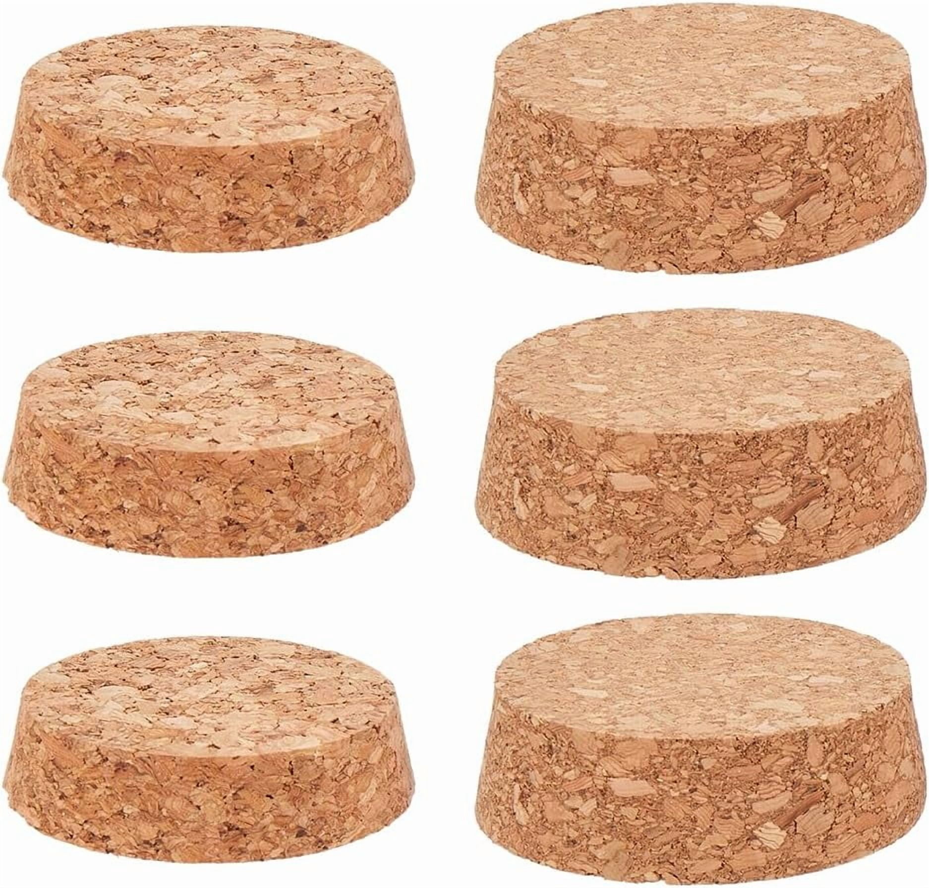 6Pcs 2 Sizes Wine Bottle Corks Large Wooden Tapered Cork Plugs ...