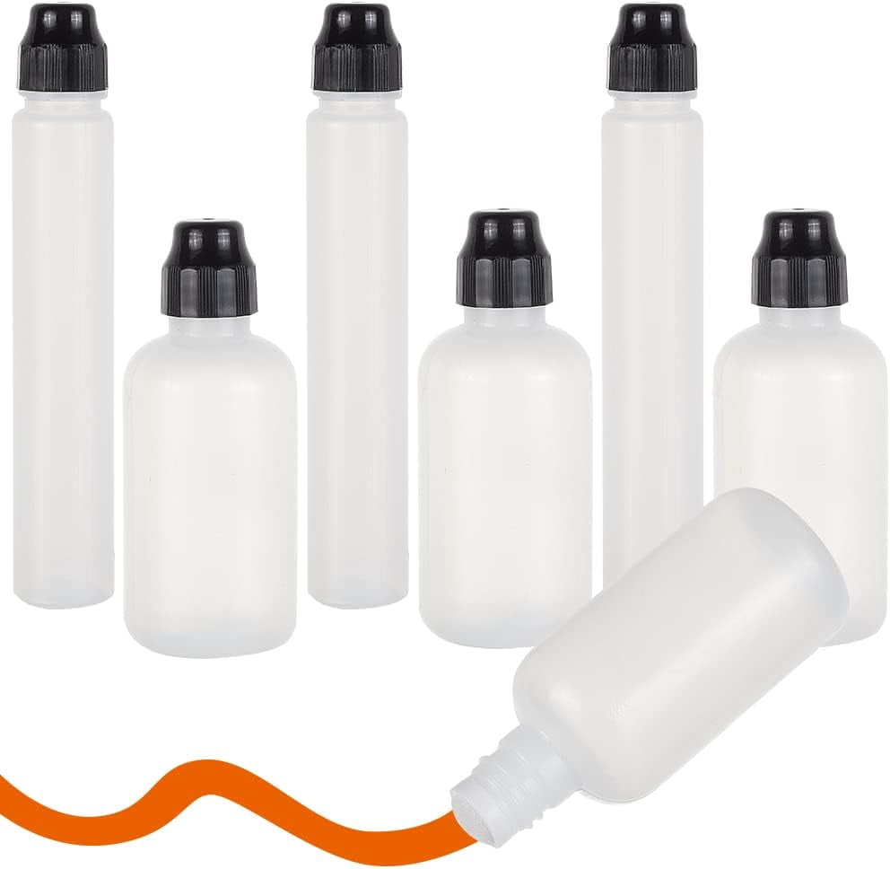 6Pcs 2 Style Plastic Empty Marker Bottles Handy Art Paint Dabber ...