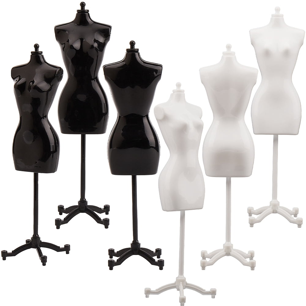 6Pcs 2 Styles Plastic Model Clothing Support Skirt Display Rack for DIY ...