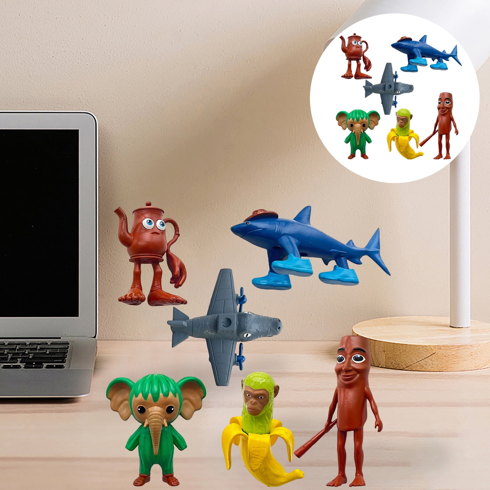 6Pcs 2025 Italian Brainrot Italian Brainrot Collection Action Figure ...