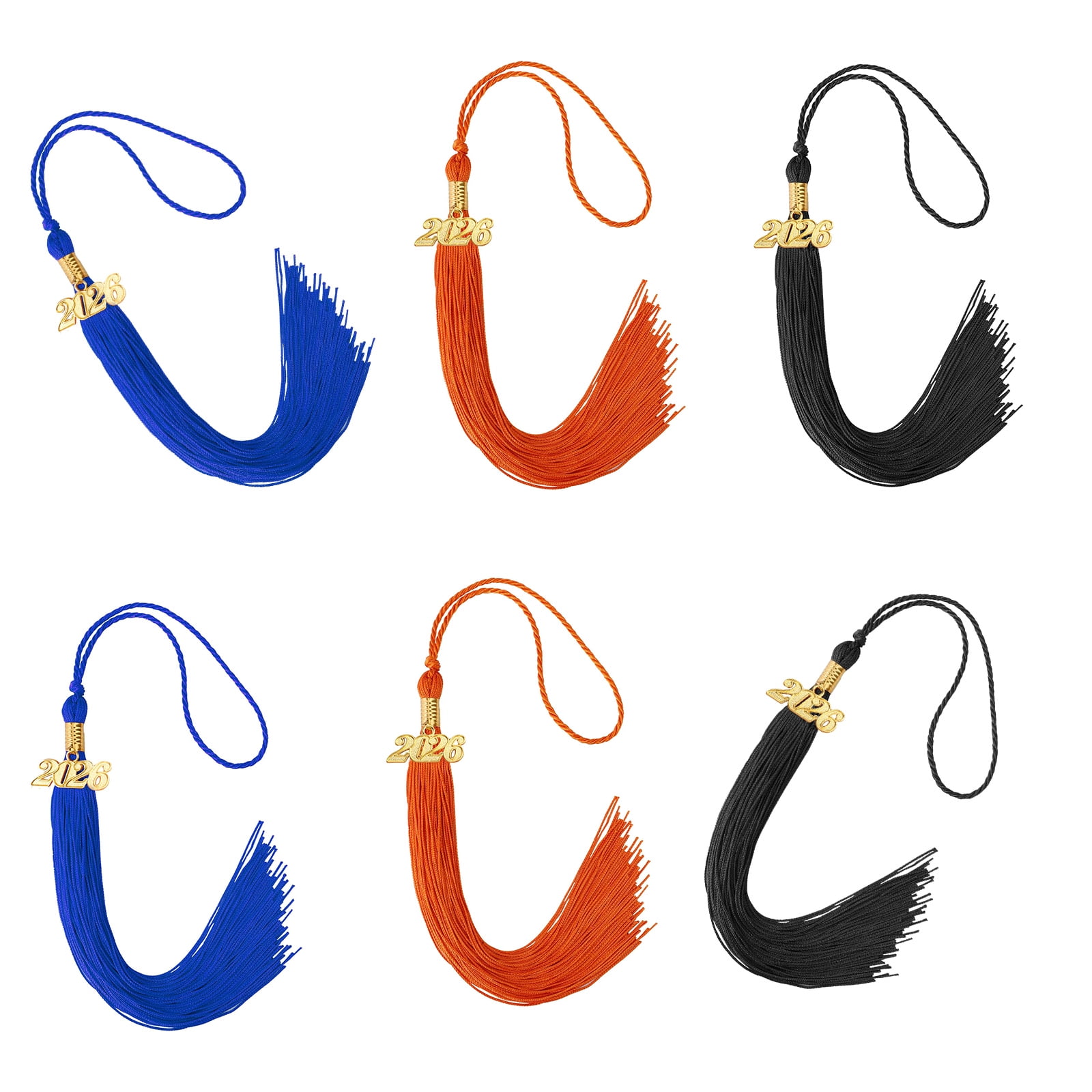 6Pcs 2026 Commencement Tassels With Year Charm Graduation Hat Tassels ...