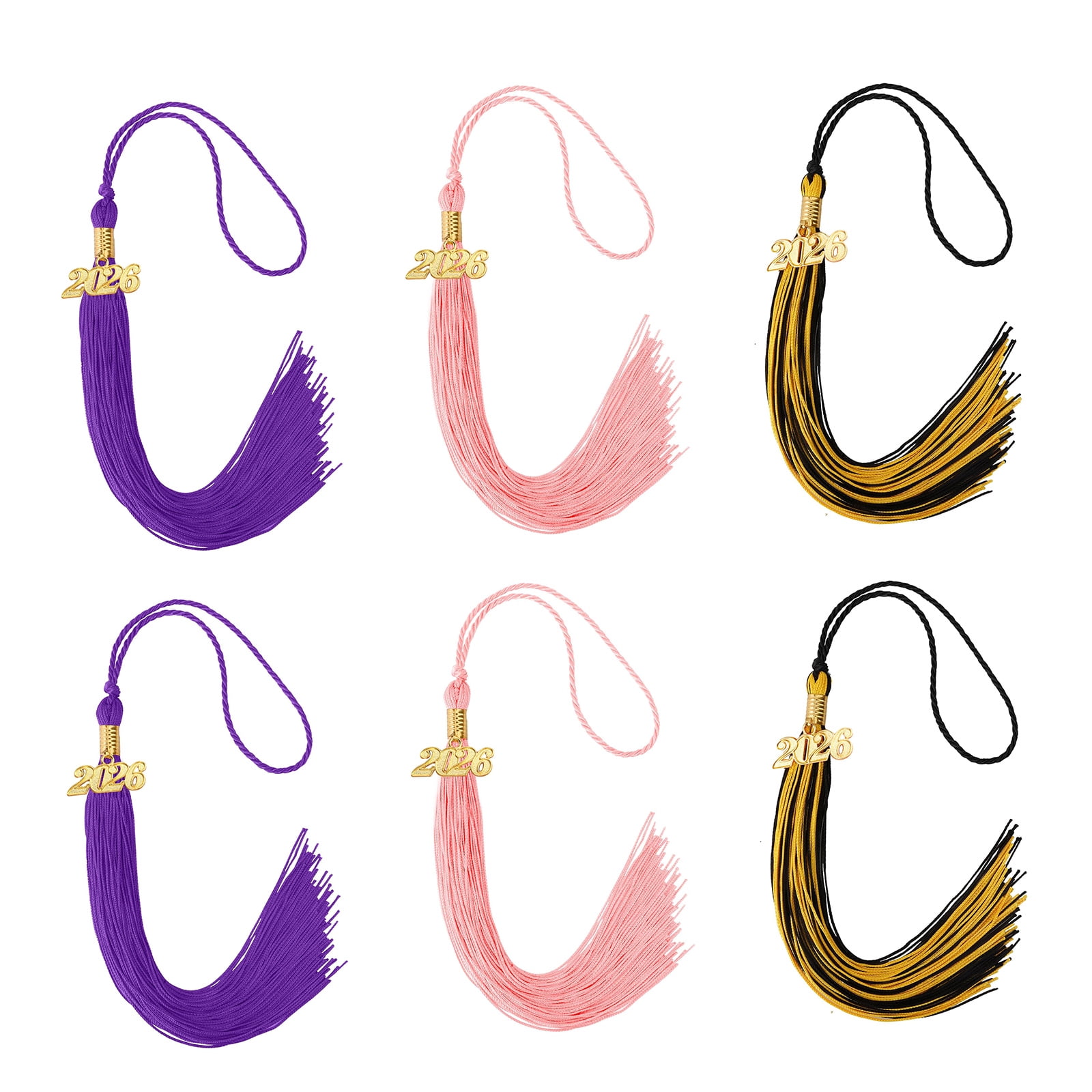 6Pcs 2026 Silk Graduation Tassels Charm For Bachelor Robe Caps ...