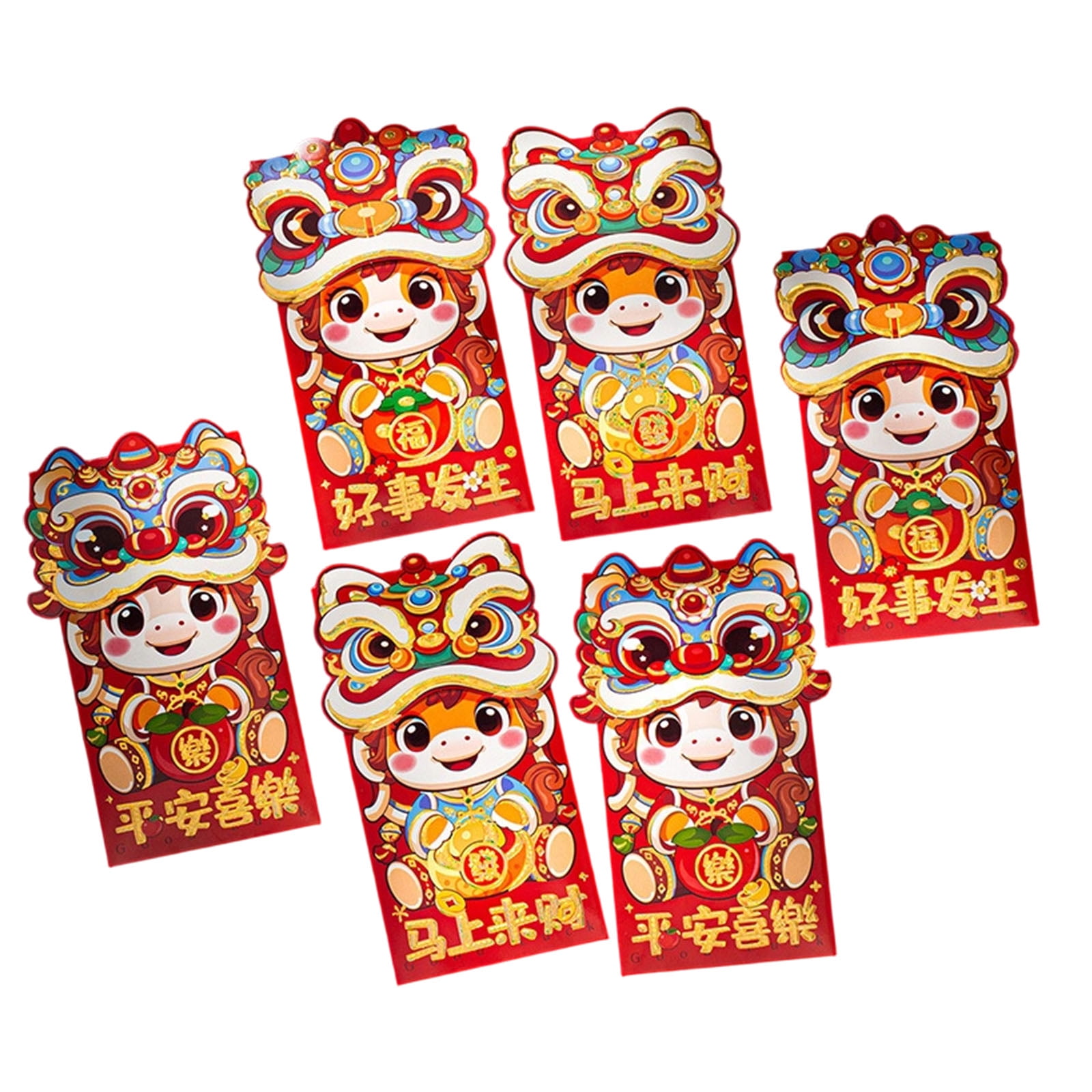 6Pcs 2026 Year of Horse Red Envelope Chinese New Year Red Envelopes ...