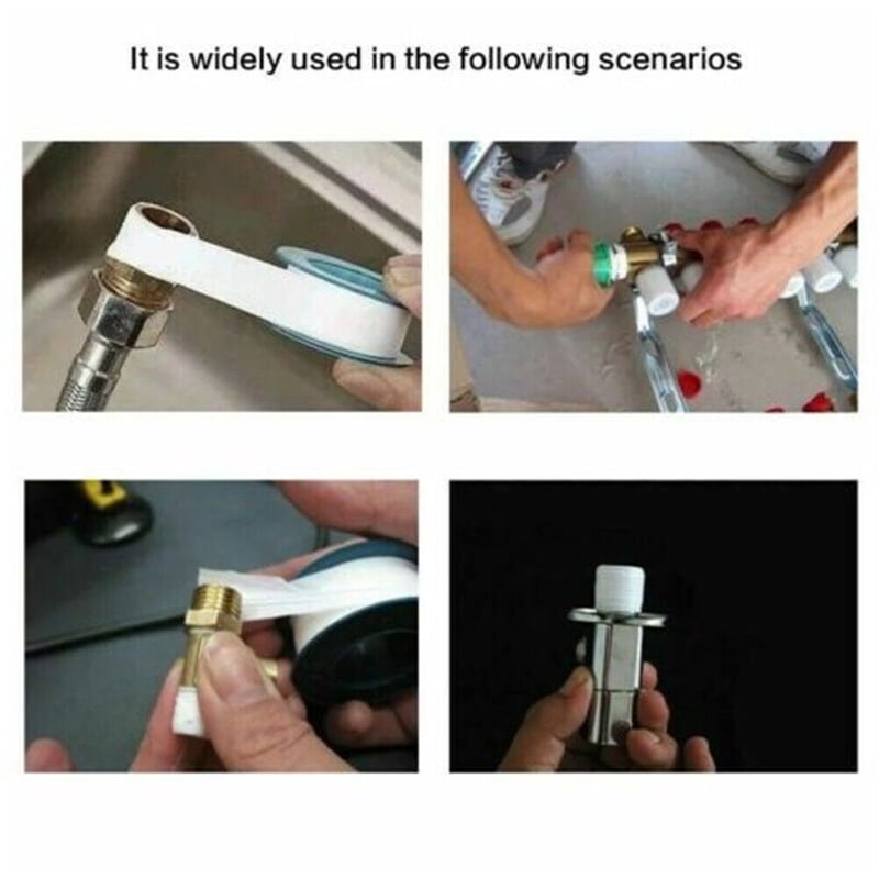 6Pcs 20m X 16mm PTFE White Threaded Sealing Tape Adhesive Plumbers ...