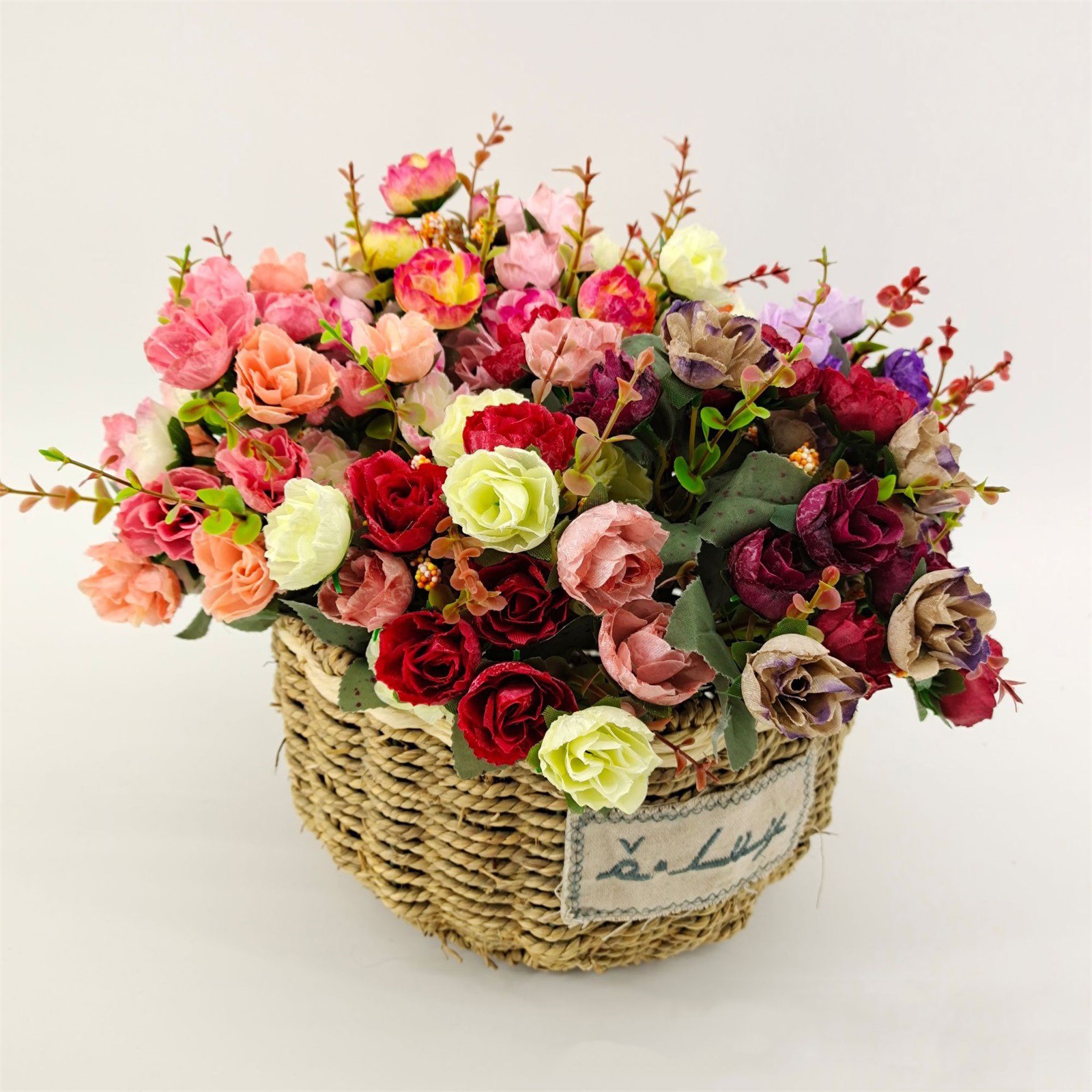 6Pcs 21 Heads Silk Rose Bouquet – Artificial Mini Roses for Wedding ...