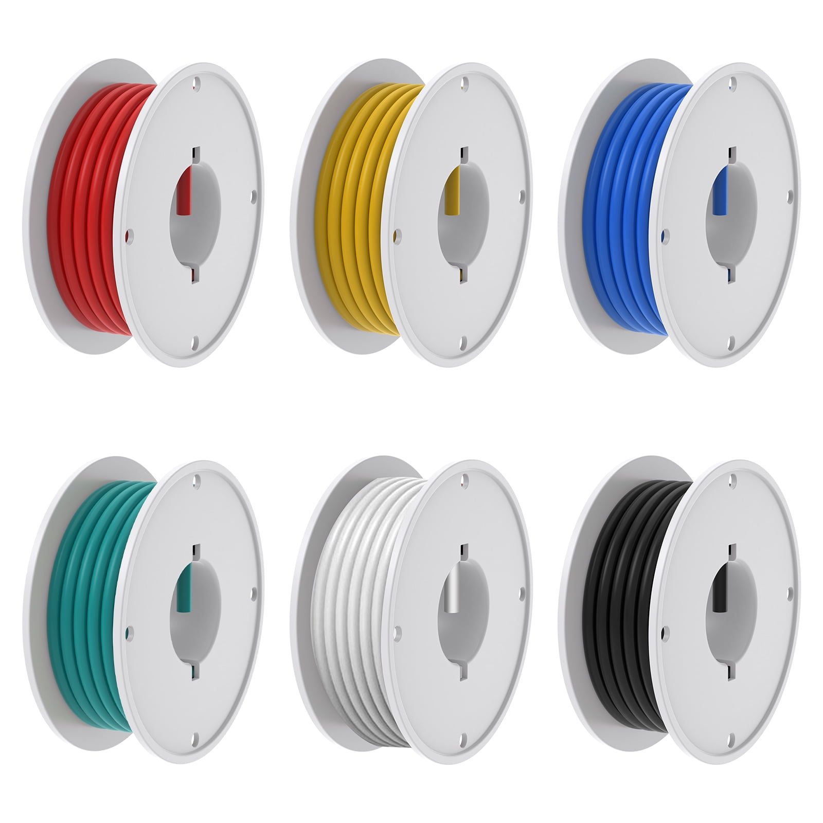 6Pcs 24m Silicone Electric Wire Cable Kit High Temperature Resistant ...