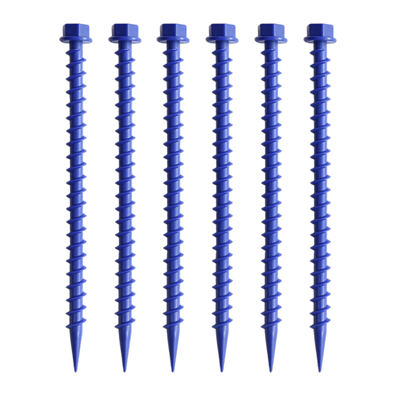 6Pcs 26.6CM Screw-in Tent Stake Heavy Duty Outdoor Garden Yard Camping ...