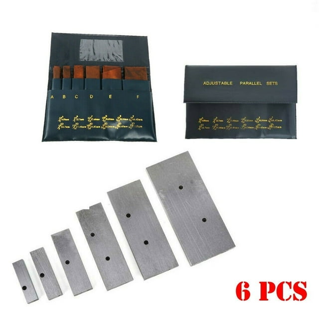 6Pcs 3/8 To 2-1/4 Inch Adjustable Parallel Block Set Precision Steel ...