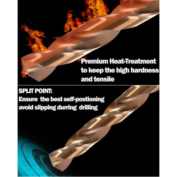 6Pcs 3/8 in.x 6 in. Cobalt Drill Bit Aircraft Extension Extra Long Deep ...