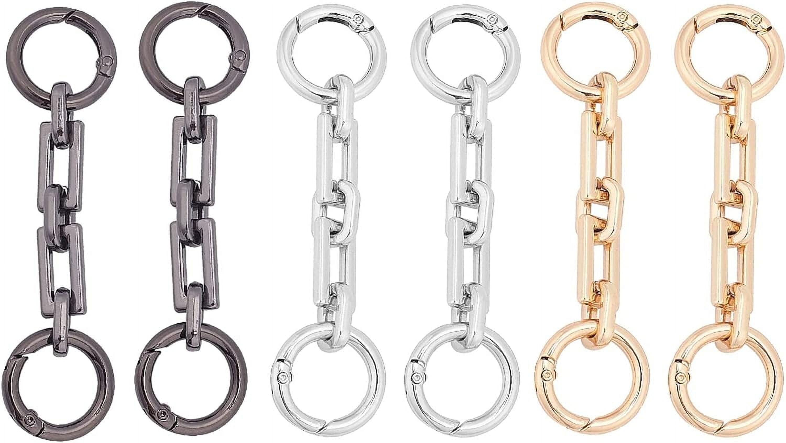 6Pcs 3.9x0.4In Bag Extender Chain 3 Colors Handbag Extension Chain ...
