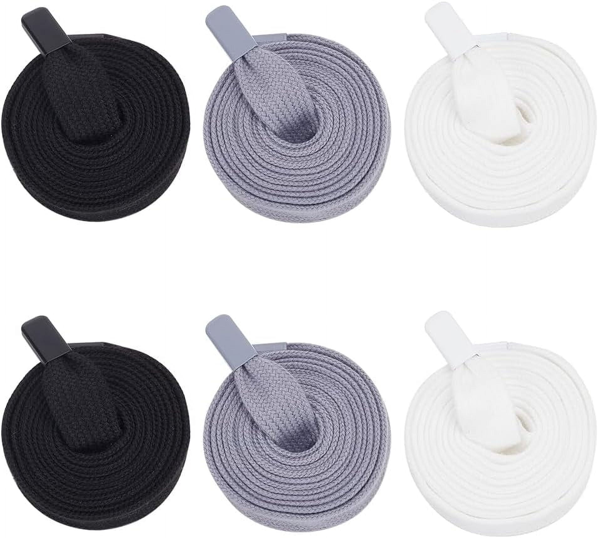 6Pcs 3 Colors Fiber Replacement Drawstring Cords 54x0.7inch Black White ...