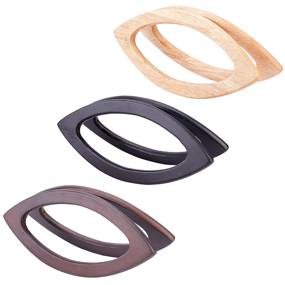 6Pcs 3 Colors Wooden Bag Handle for Bag Replacement Accessories Horse ...
