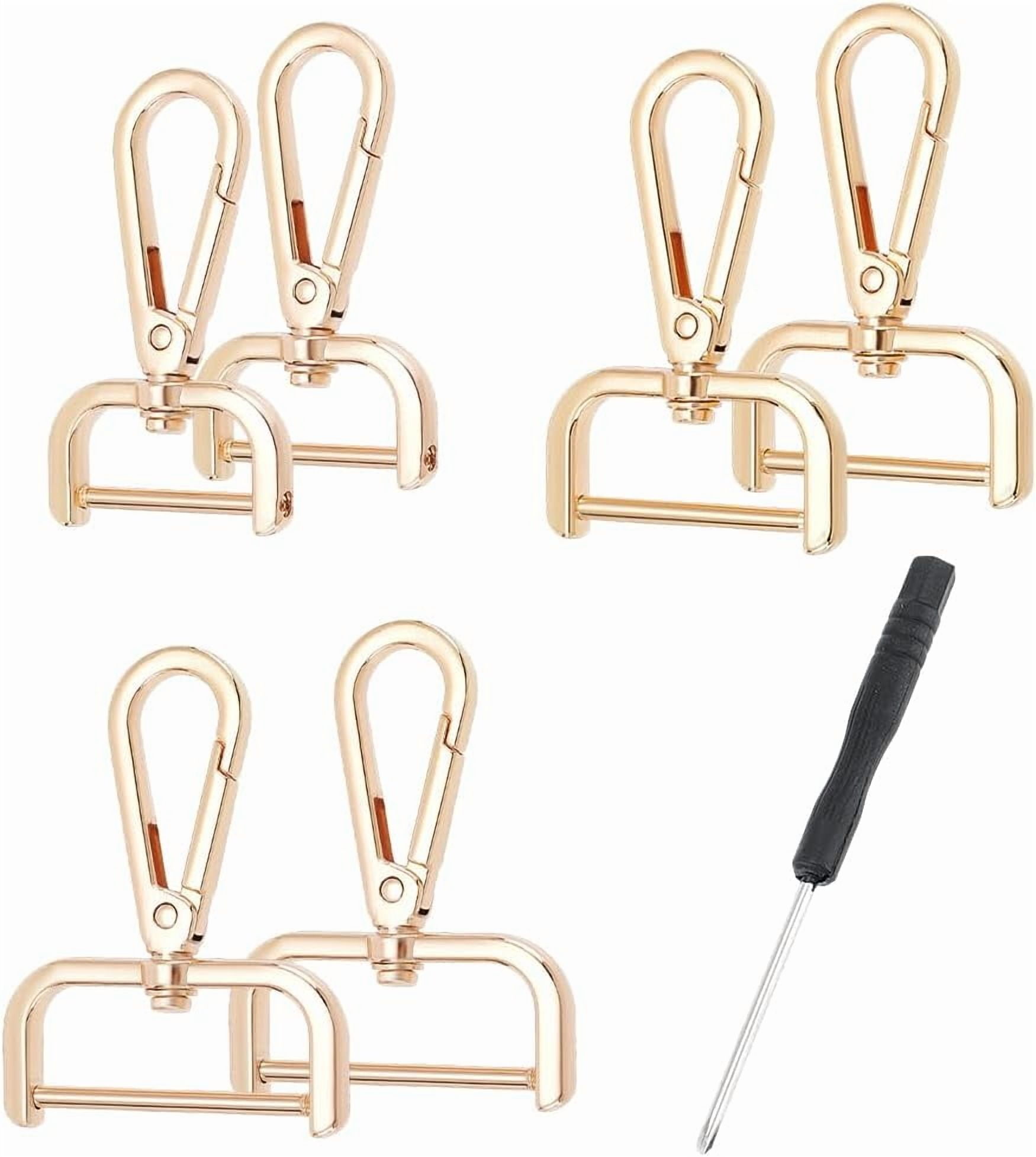 6Pcs 3 Sizes Gold Detachable Snap Hooks 25/32/38mm Alloy Swivel Clasp ...