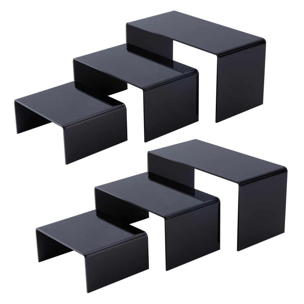 6Pcs 3 Style Acrylic Risers Display U-Shape Jewelry Display Holder for ...
