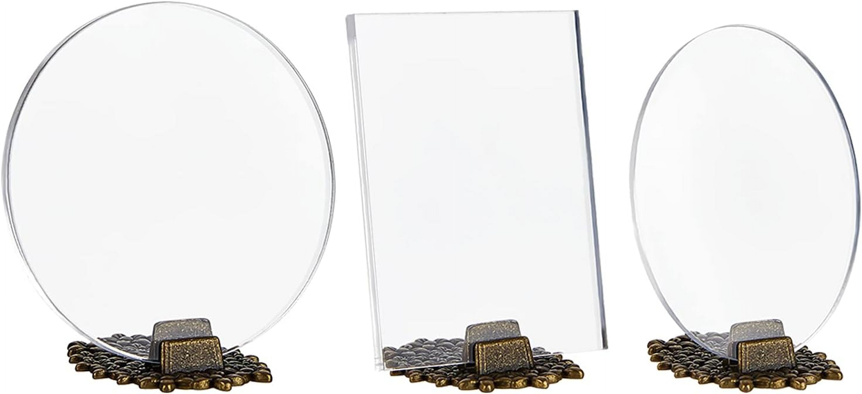 6Pcs 3 Style Rint Gem Photo Frame Decorative Photo Frame with Base ...