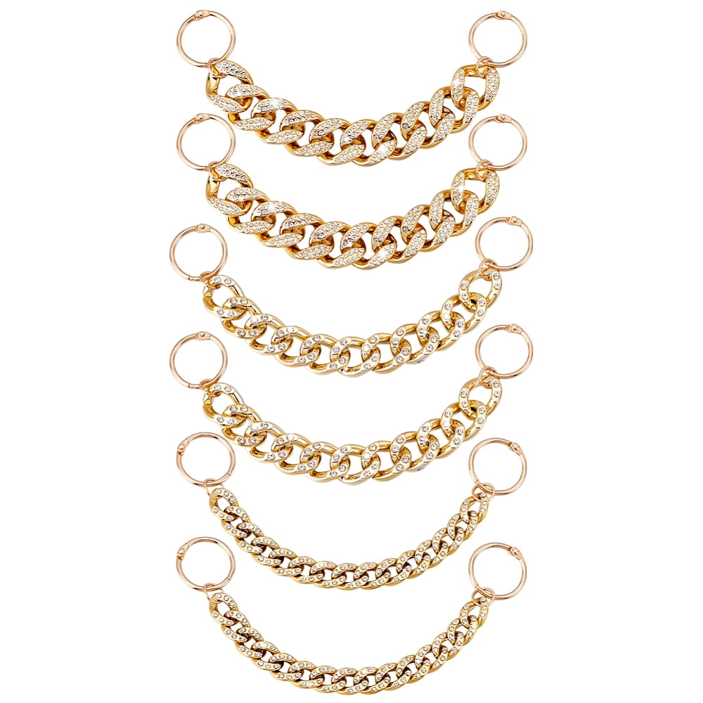 6Pcs 3 Styles Alloy Bag Extender Chains Mixed Shapes 240~252mm 2pcs ...