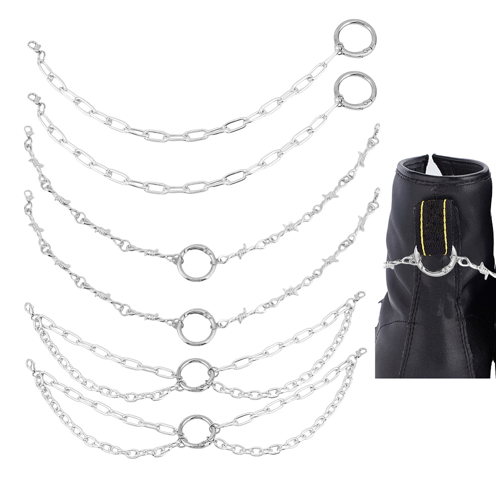 6Pcs 3 Styles Aluminum Strap Chains with Zinc Alloy Spring Gate Rings ...