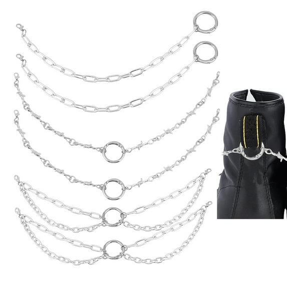 6Pcs 3 Styles Aluminum Strap Chains with Zinc Alloy Spring Gate Rings ...