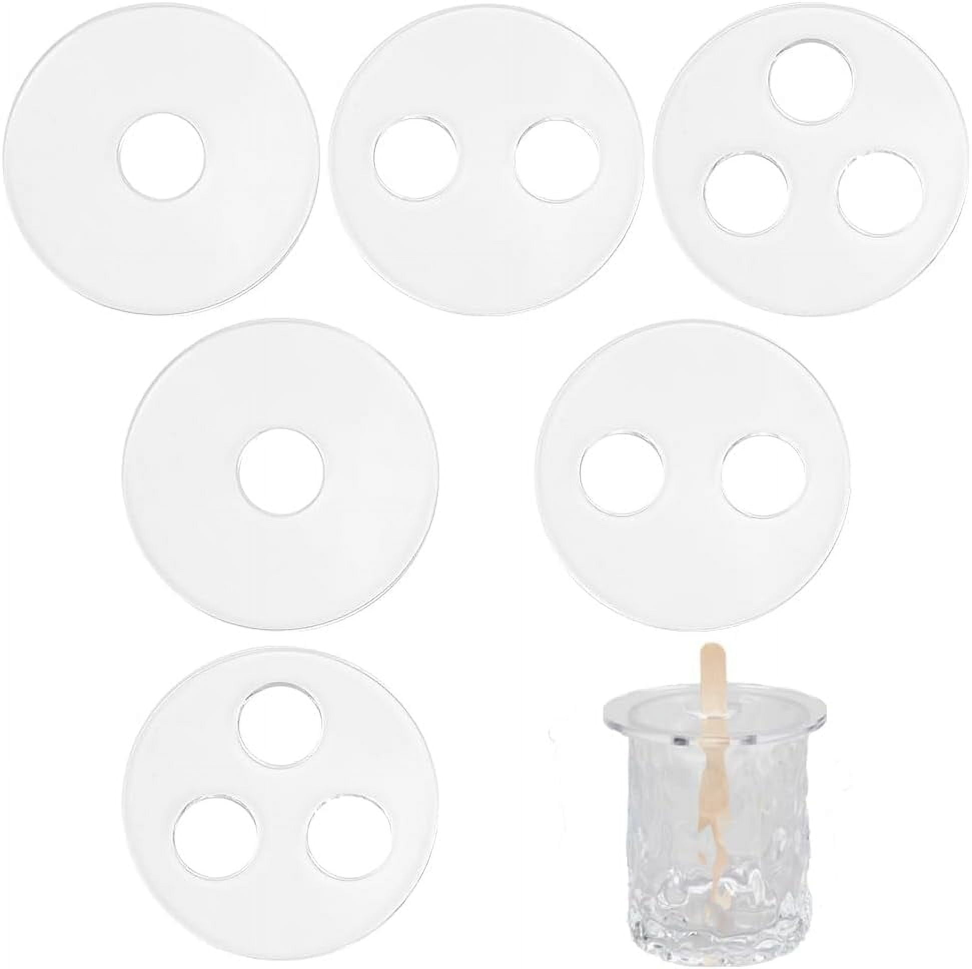 6Pcs 3 Styles Candle Wick Centering Tool Holder 1/2/3 Hole Acrylic ...