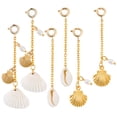 6Pcs 3 Styles Natural Pearl & Shell and Alloy Bikini Pendant Decoration ...