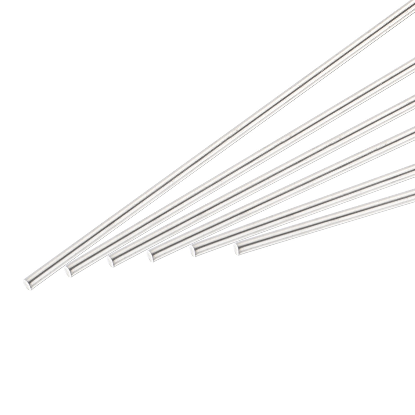 6Pcs 304 Stainless Steel Round Rods Bar, 2mm x 300mm for Various Shaft DIY Craft Model Car ...
