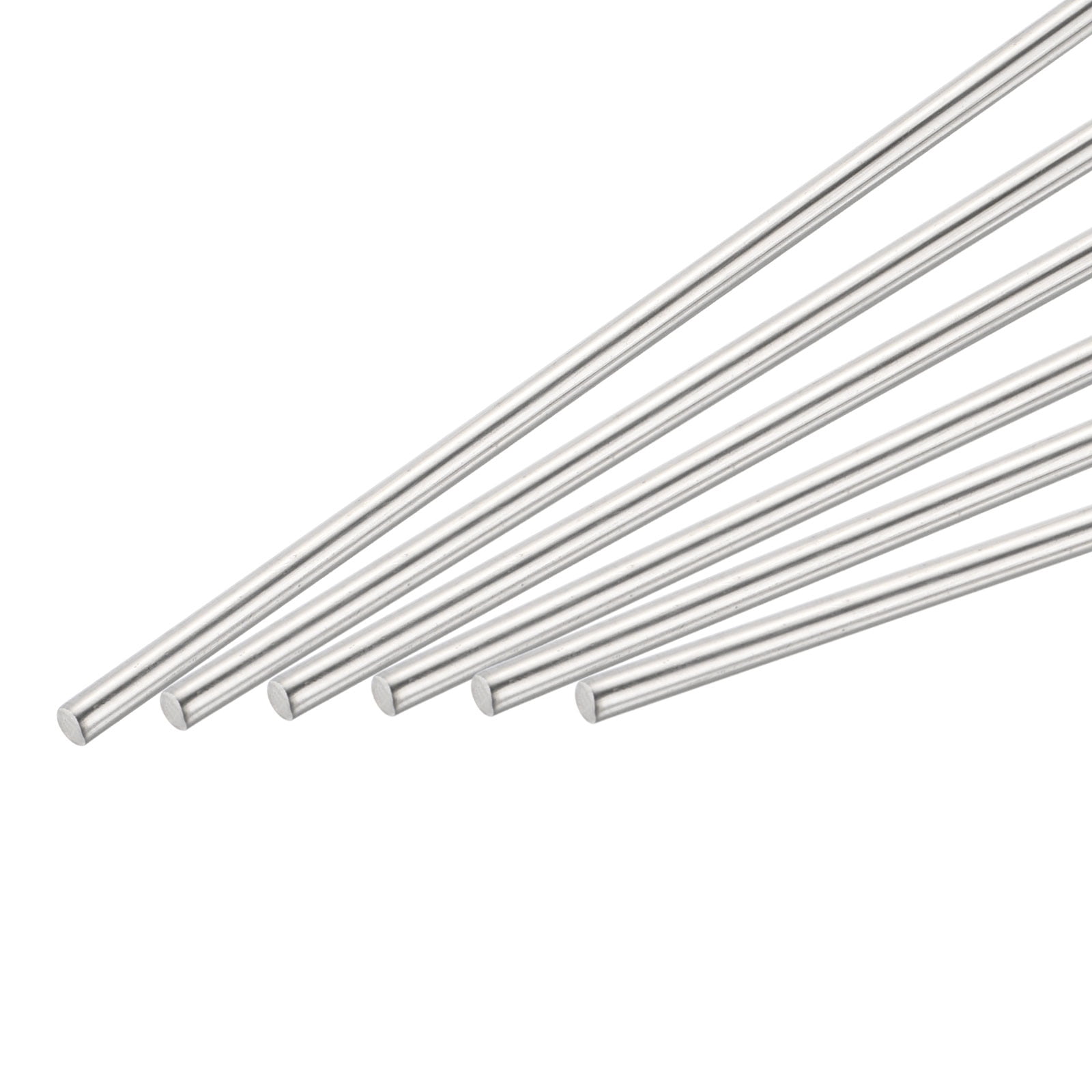 6Pcs 304 Stainless Steel Round Rods Bar, 3mm x 300mm for Various Shaft DIY Craft Model Car ...
