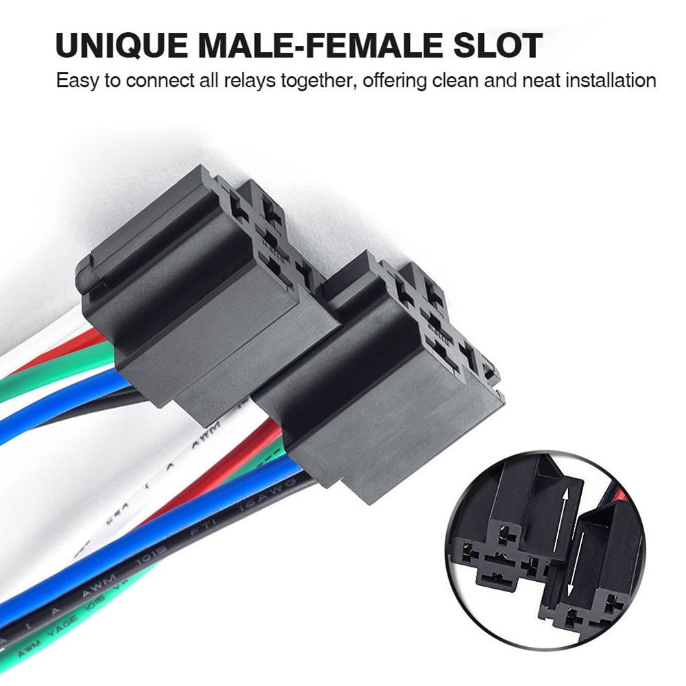 6Pcs 30A Fuse Relay Switch Harness Set 24V Dc 4-Pin Spst Automotive ...