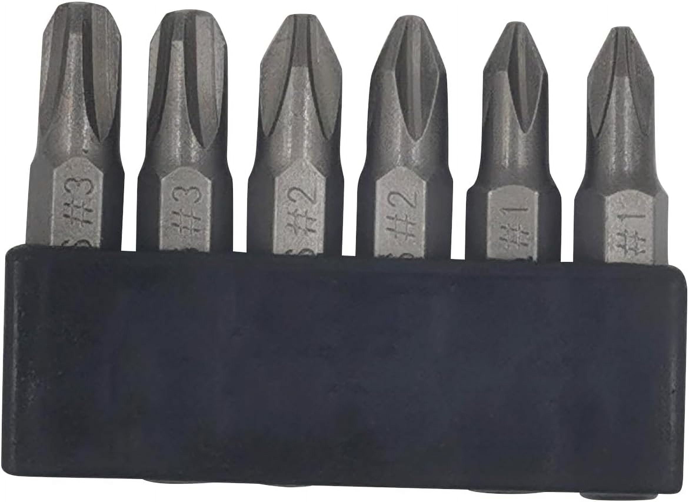 6Pcs 35mm JIS Screwdriver Bit Set with Magnetic Tip, 1/4 Hex Shank, S2 ...