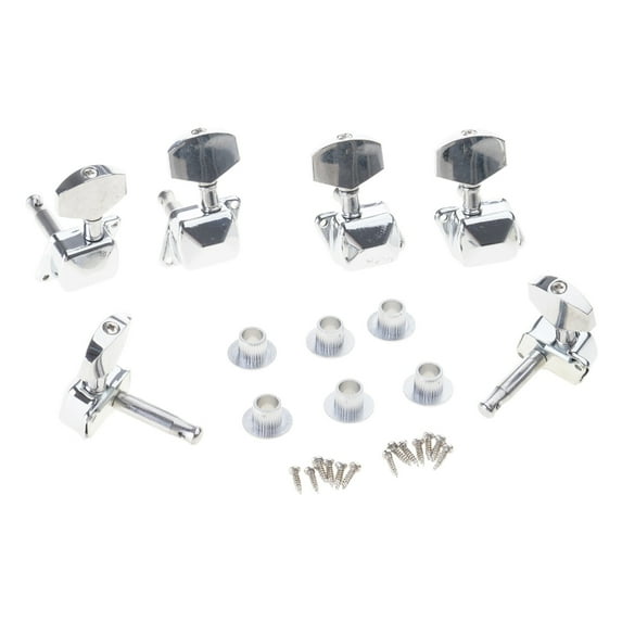 6Pcs 3L3R Locking Guitar String Tunings Pegs Metal Machine Head Tuners ...