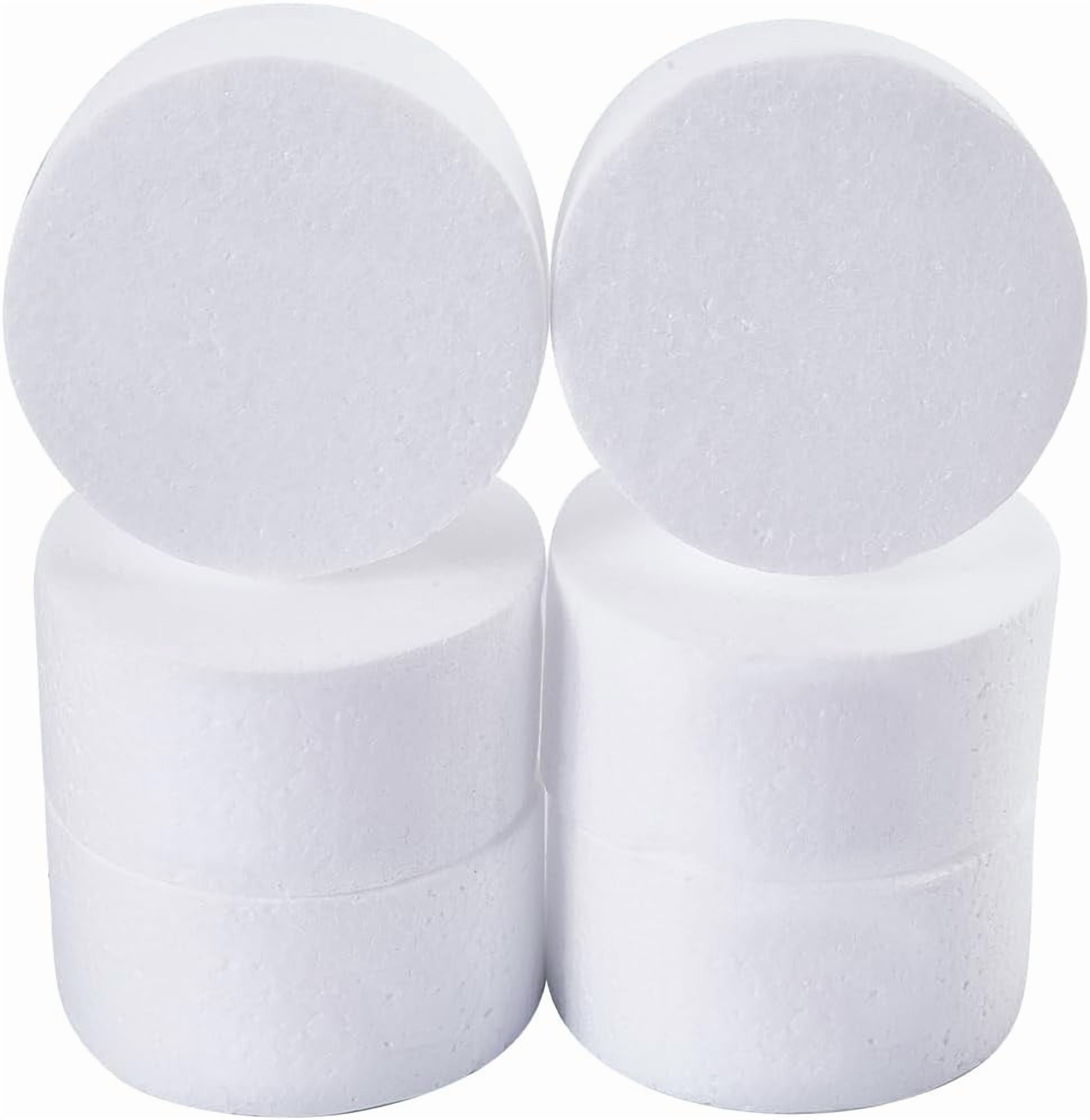 6Pcs 4 Inch White Foam Discs Round Foam Circles Polystyrene Craft ...