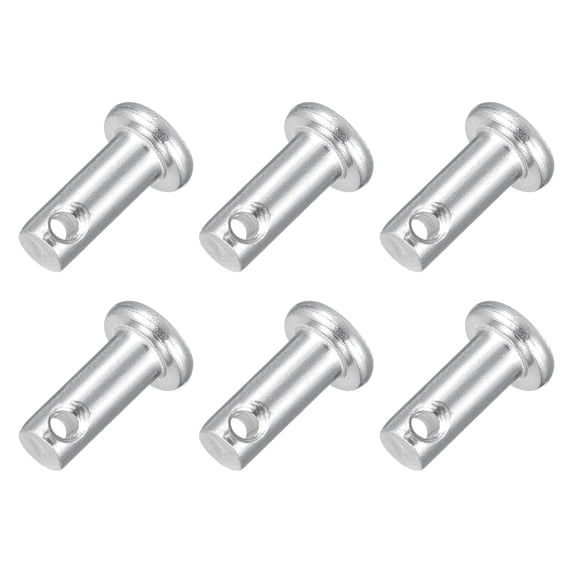 6Pcs 5/32" x 3/8" Single Hole Clevis Pins, 304 Stainless Steel Flat ...