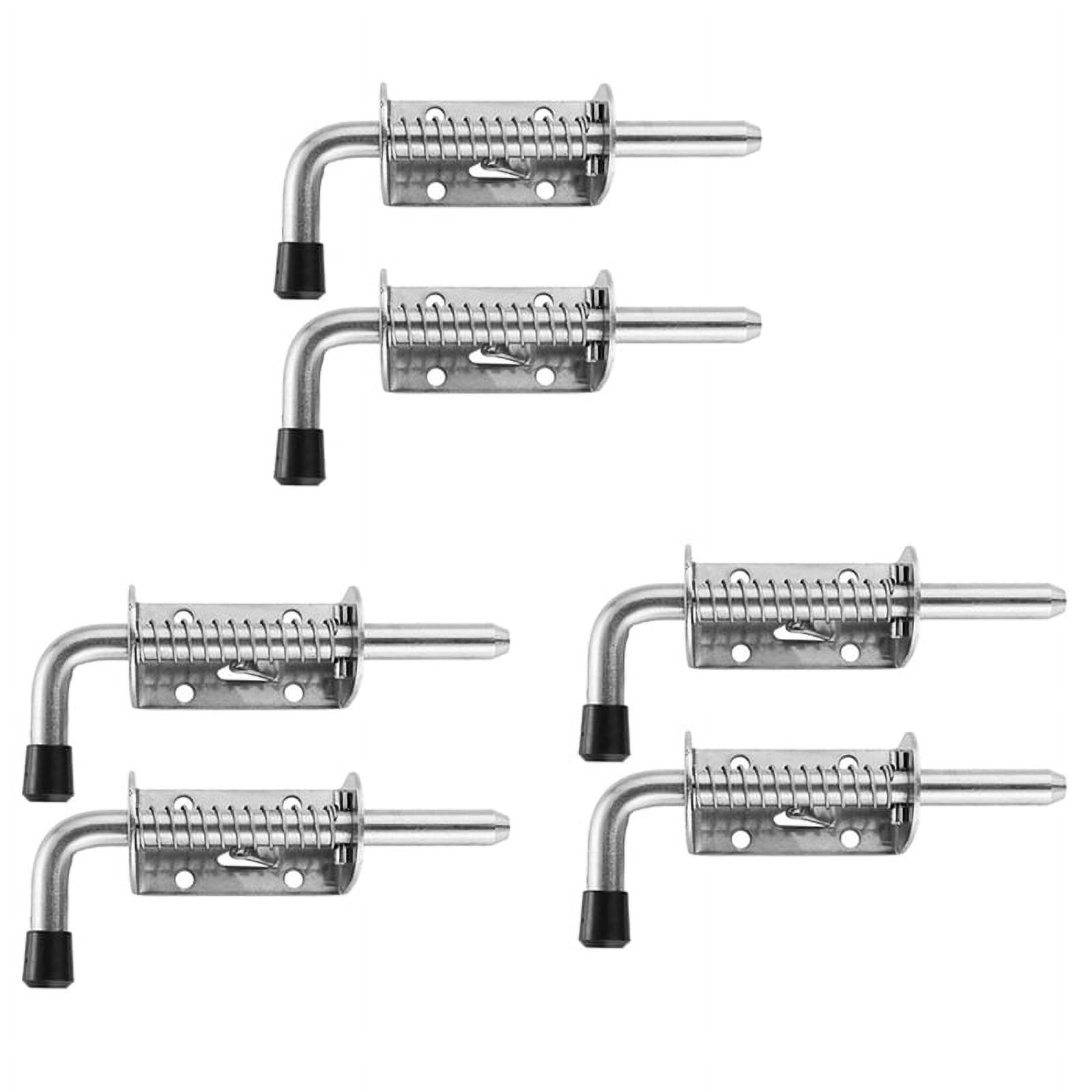 6Pcs 5 Inch Stainless Steel Spring Loaded Latch Pin Barrel Bolt 2mm ...