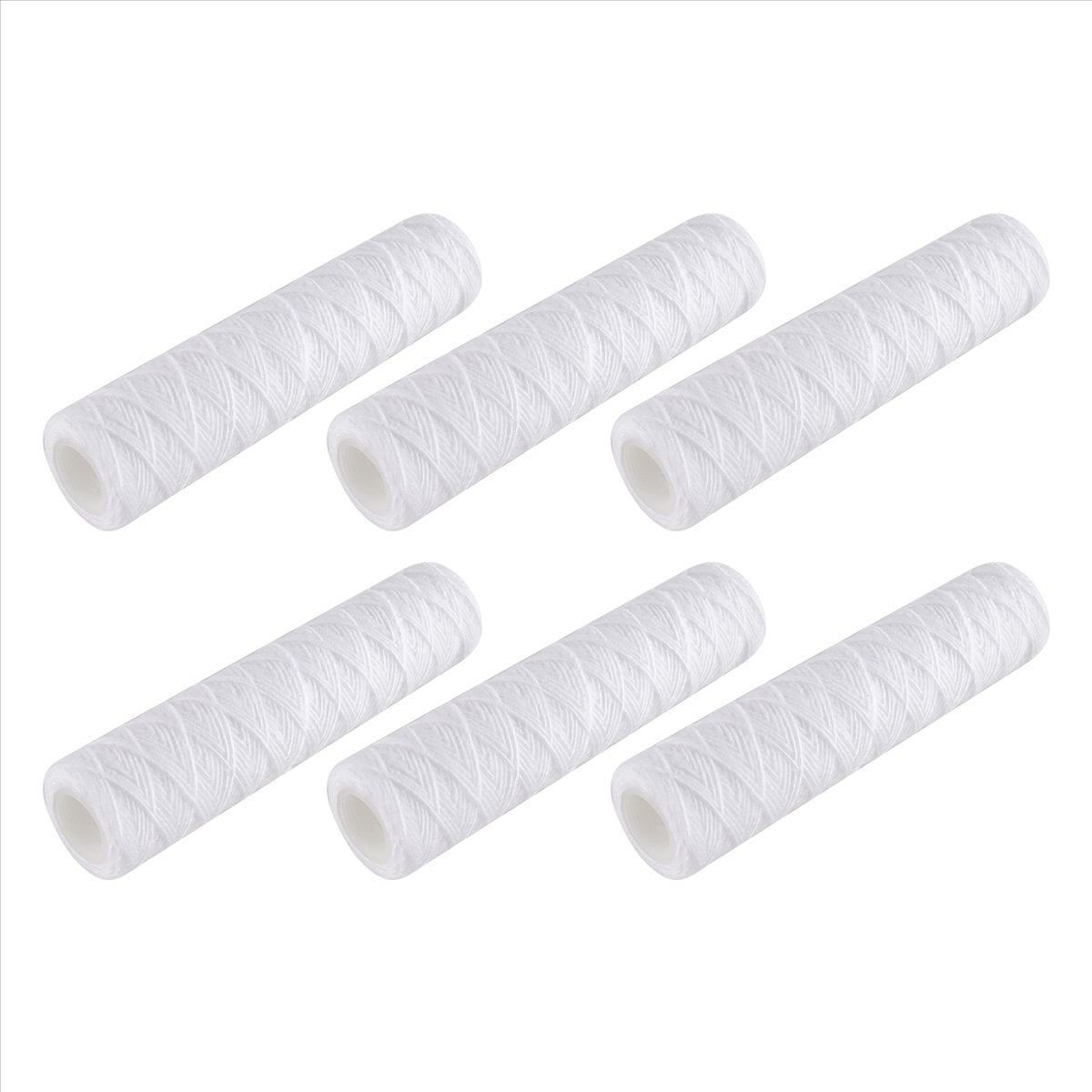 6Pcs 5 Micrometre String Wound Water Filter Universal Whole House ...