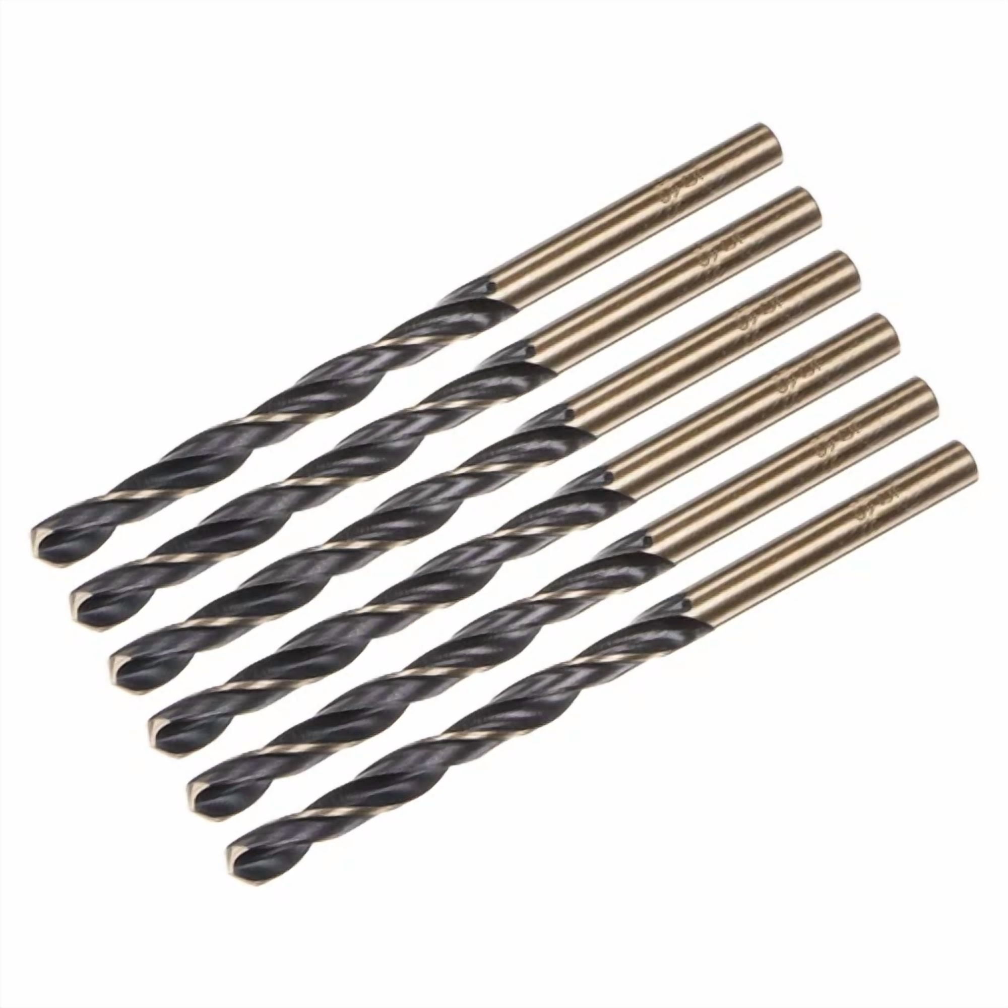 6Pcs 5Mm Titanium Nitride Coated M2 High Speed Steel Twist Jobber Drill ...
