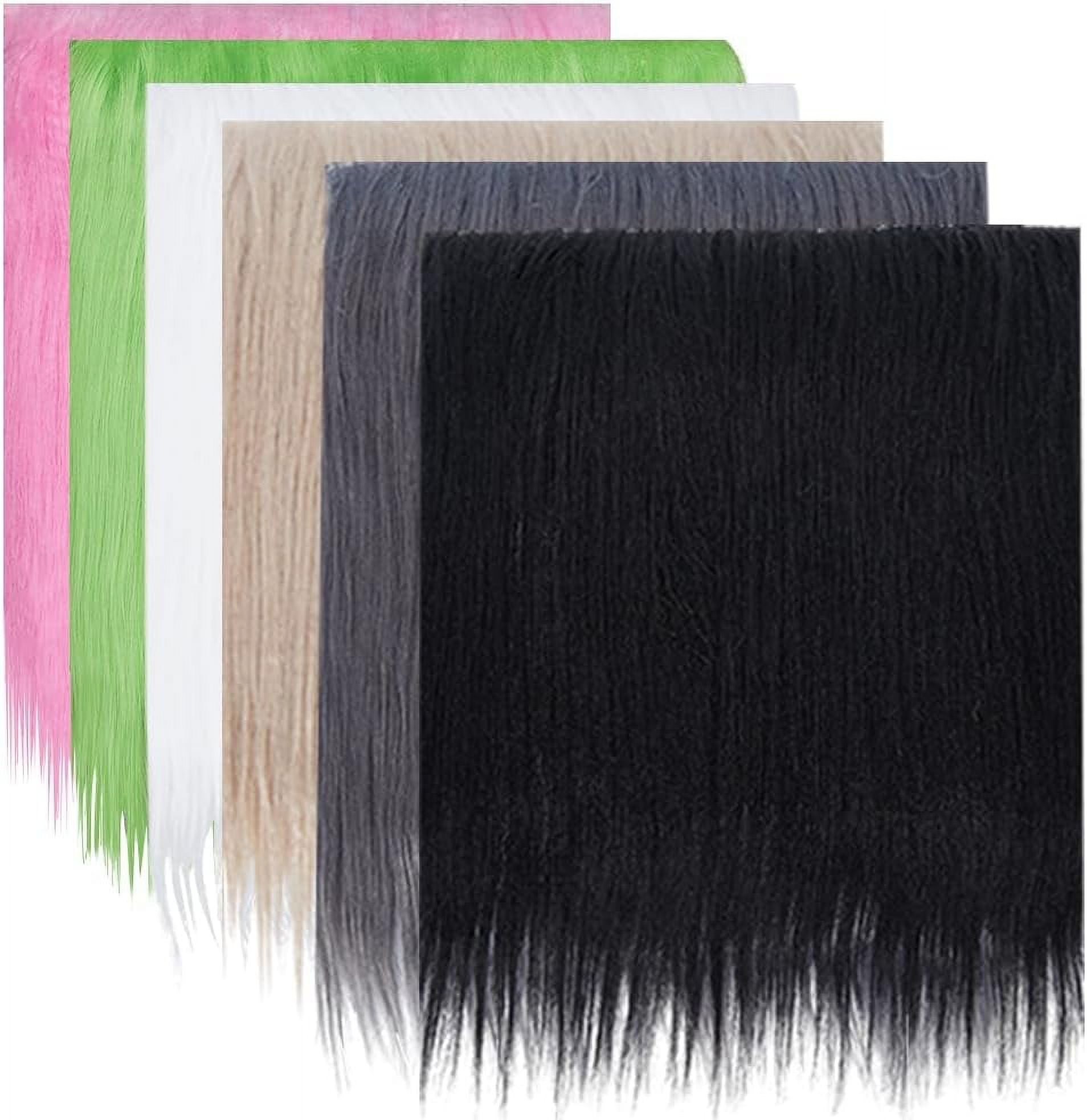 6Pcs 6 Colors Fur Fabric 10"x10" Shaggy Fur Square Patches Fluffy Cuts ...