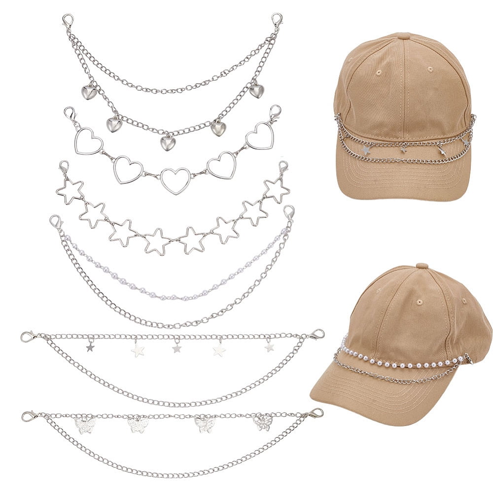 6Pcs 6 Styles Alloy Purse Chains Handbag Decorative Chains Trucker Hat ...