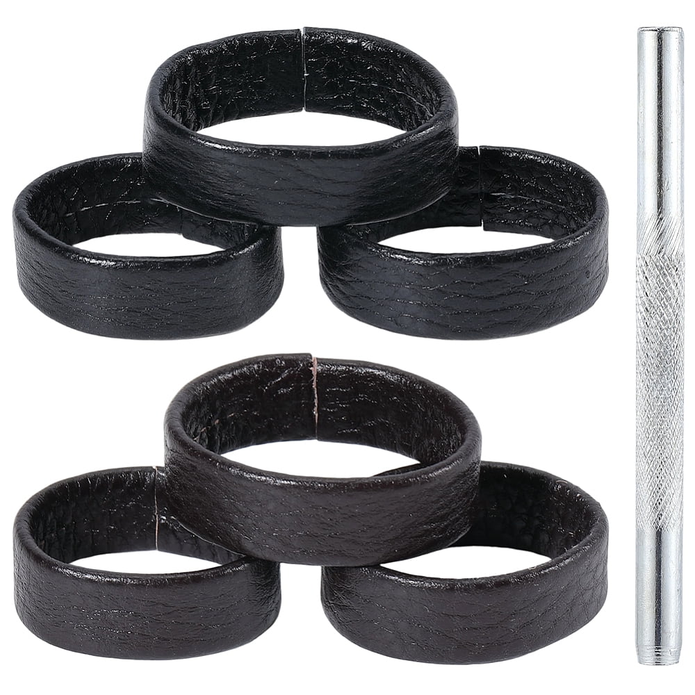 6Pcs 6 Styles Cowhide Leather Loop Keepers Men's Belt Buckle ...