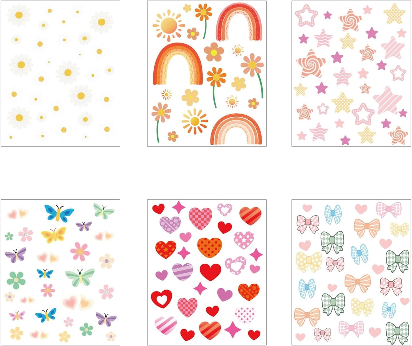 6Pcs 6 Styles Plastic Heat Transfer Film Logo Stickers Set for DIY T ...