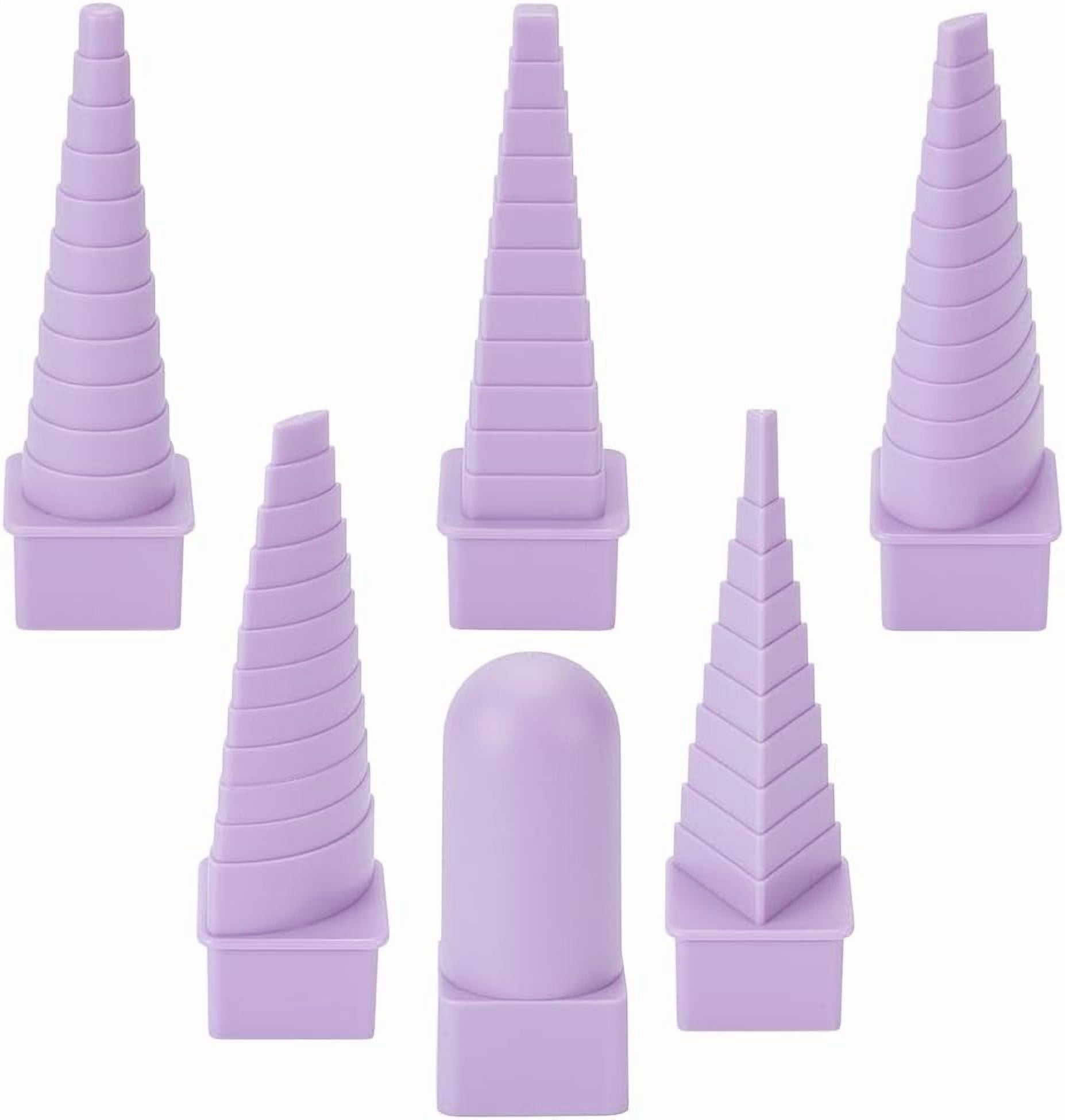 6Pcs 6 Styles Wire Wrapping Mandrel Plastic Jewelry Shape Mandrel Kit ...