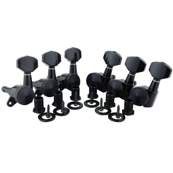 6Pcs 6L 3R+3L Guitar Locking Tuners, 1:18 Lock String Tuning for Key ...