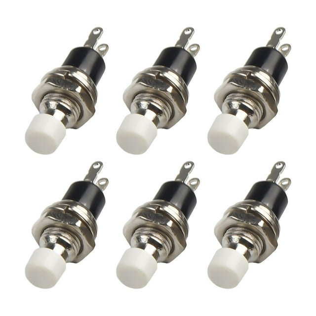 6Pcs 7 Mm Mini Round Momentary Push Button Switch Press The Self-Reset ...