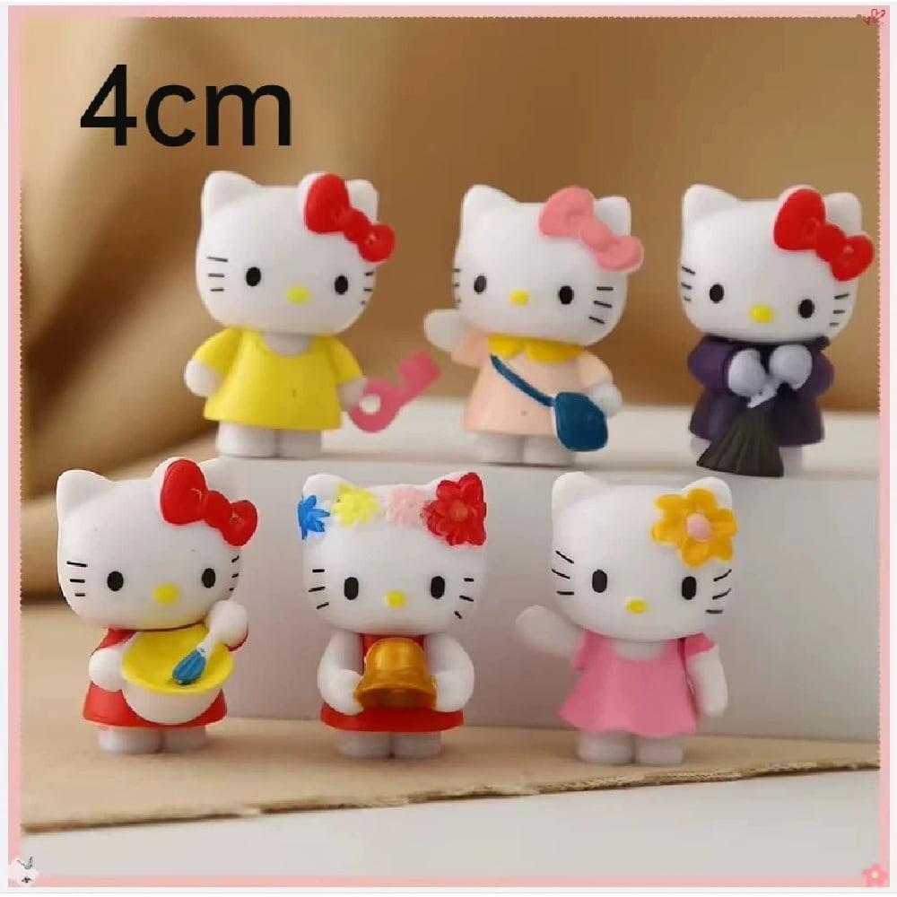 6Pcs/8Pcs Sanrio Figuren Dolls 5cm Hello Kitty Action Figure Cake ...