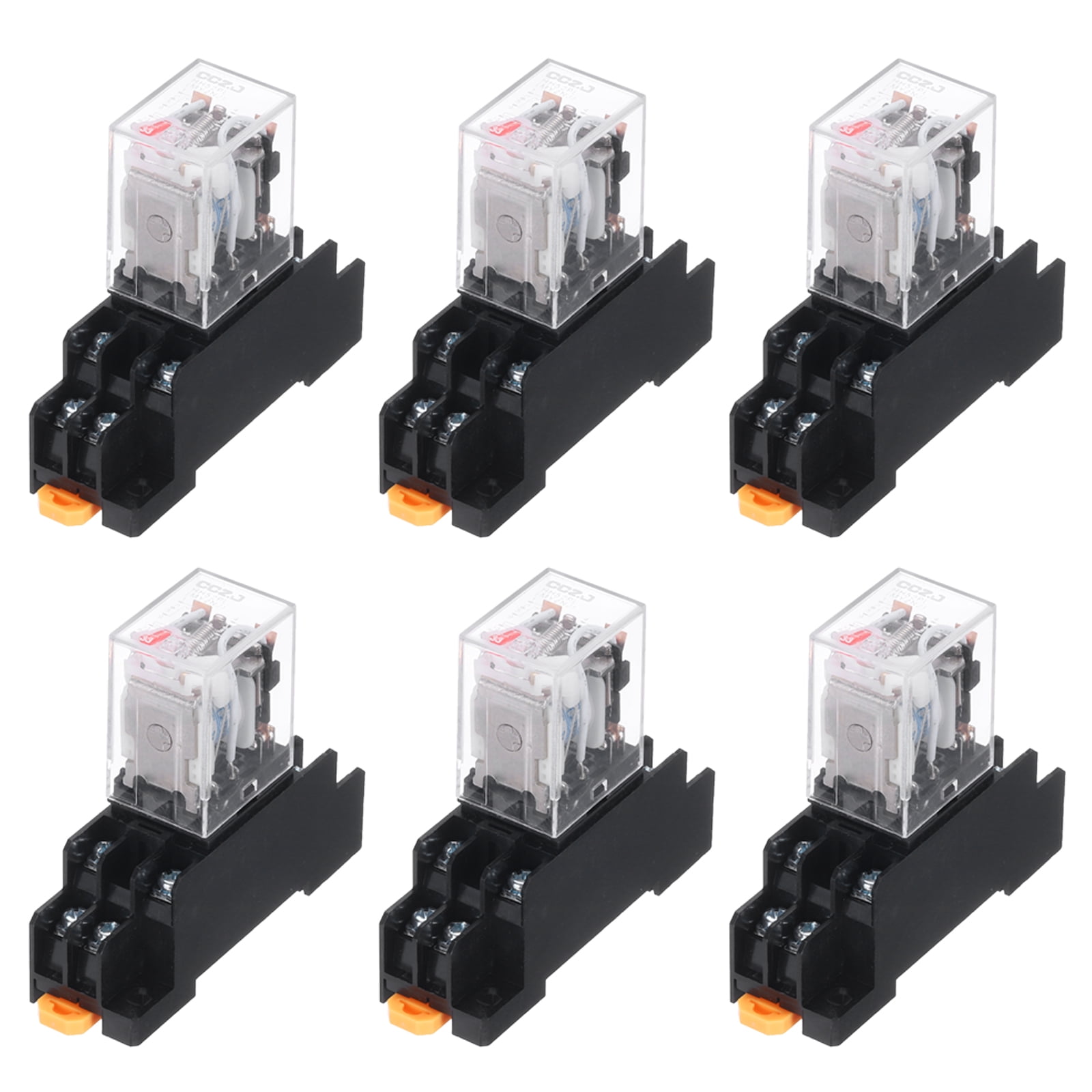 6Pcs AC24V Electromagnetic Power Relay 8-Pin AC/DC DPDT 2NO+2NC Relay ...