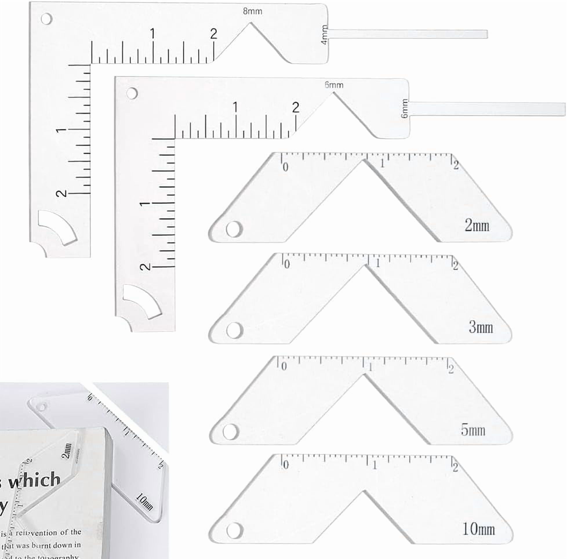 6Pcs Acrylic Corner Miter Tool for Bookbinding 2/3/5/6/8/10mm Clear ...