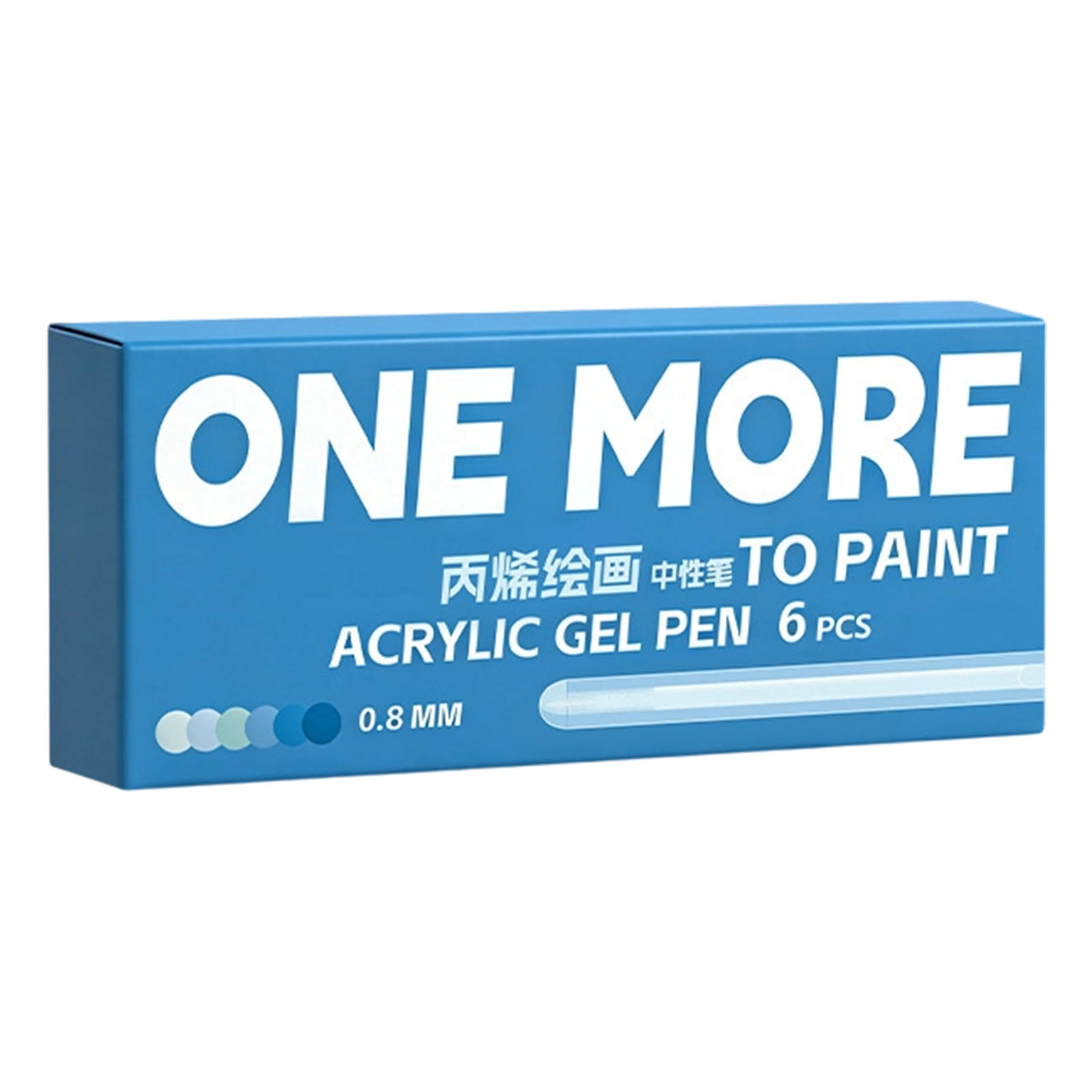 6Pcs Acrylic Gel Inks Pen 0.8mm Colorful Retractable Gel Pen For Artist ...